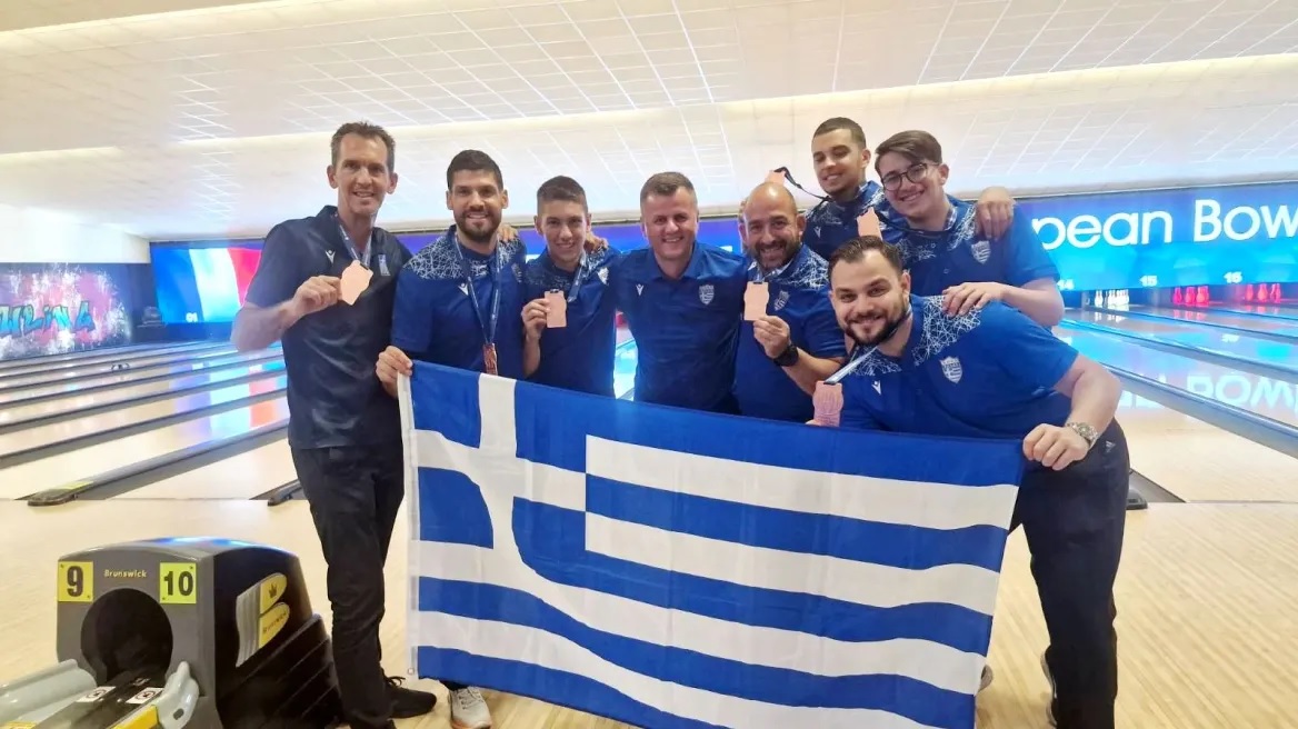 Greece won bronze at the Men's European Bowling Championships ...